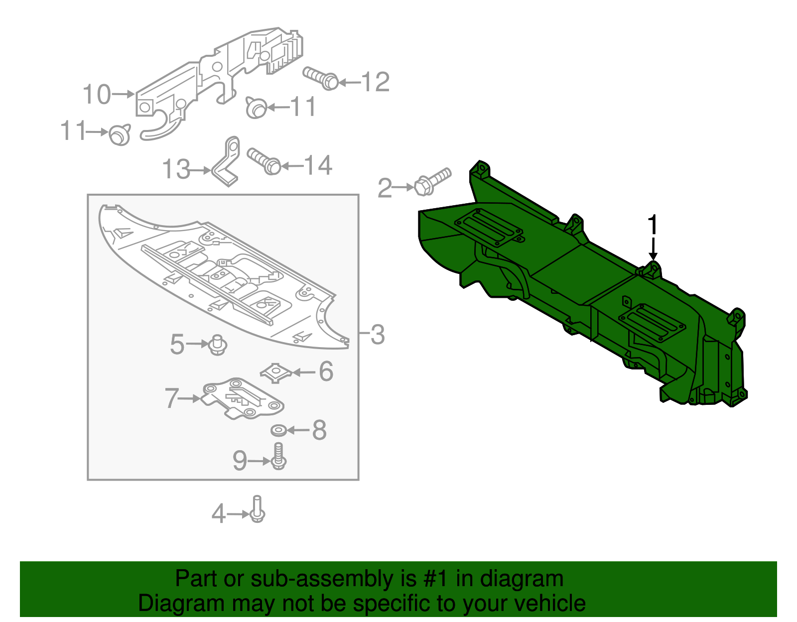 Hyundai - 29136-B1000 - Upper Deflector - 2015-2020 Hyundai | OEM ...