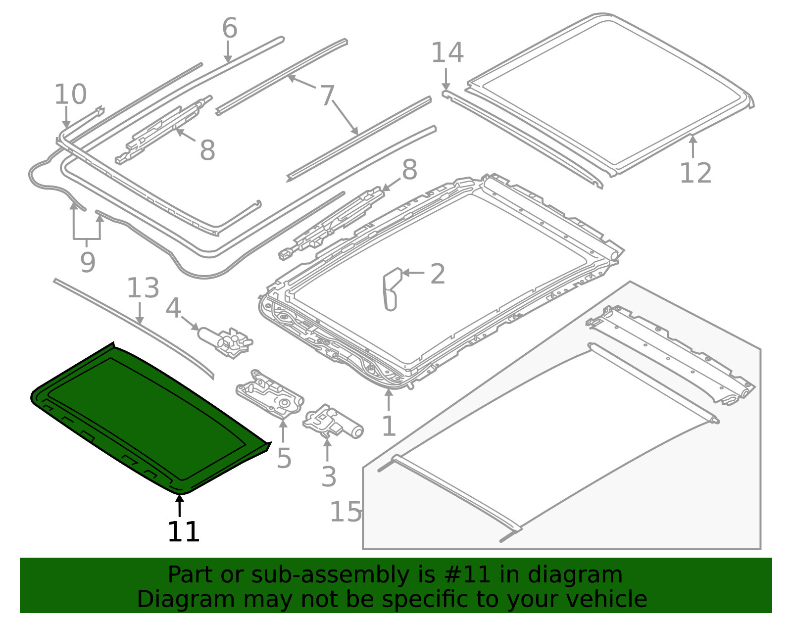 54-10-7-493-147 - Glass Panel 2018-2024 BMW X3 | BMWPartsDirect.com
