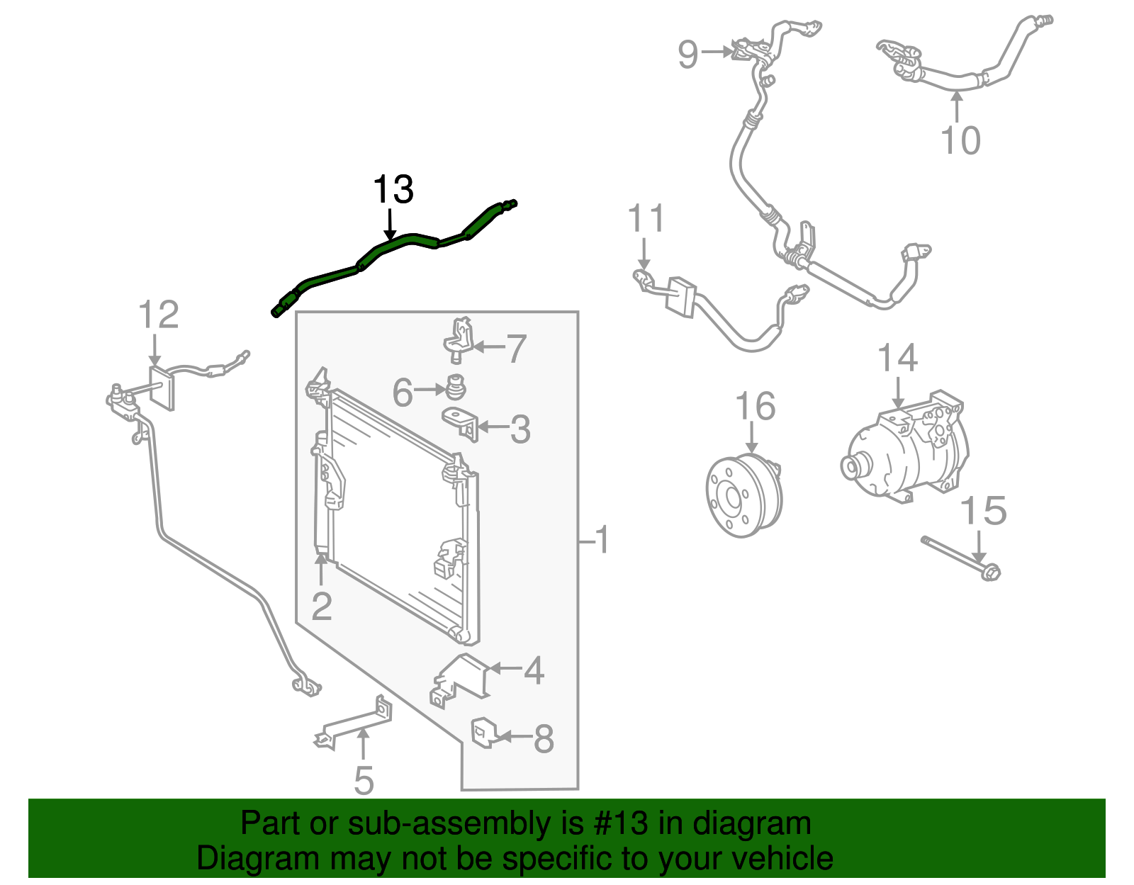 2007-2010 Toyota FJ Cruiser AC Line 88716-6B740 | Toyota Parts Center
