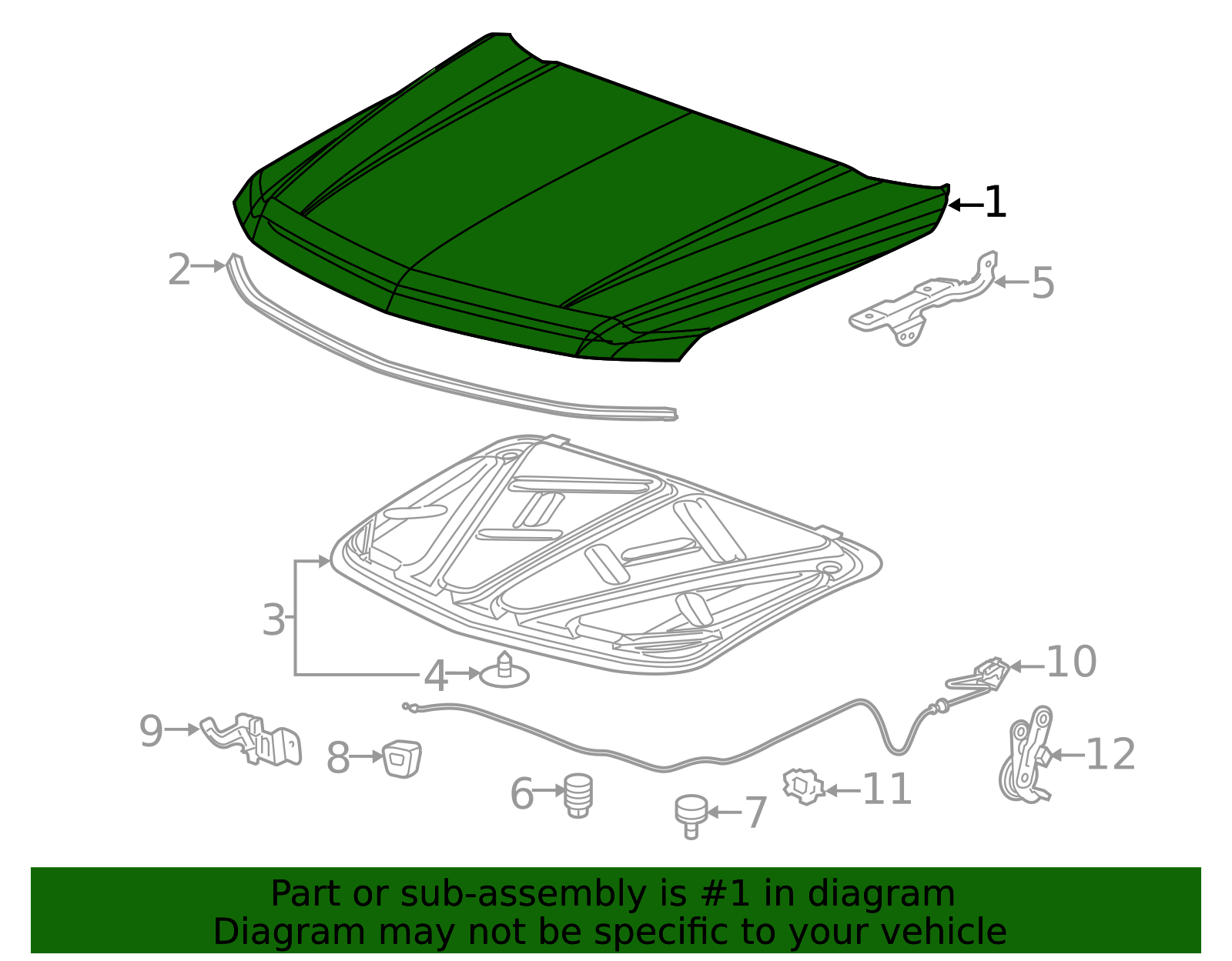 2015-2020 Chevrolet Hood 84348410 | TascaParts.com