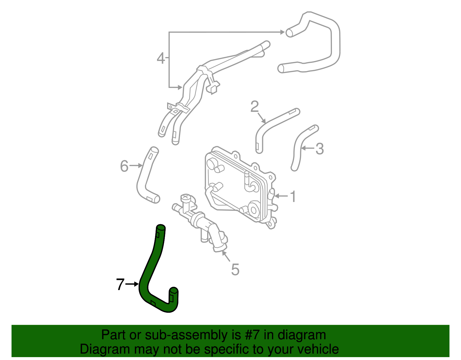 25415-2W500 - Water Hose 2014-2015 Kia Sorento | Kia.Parts Store