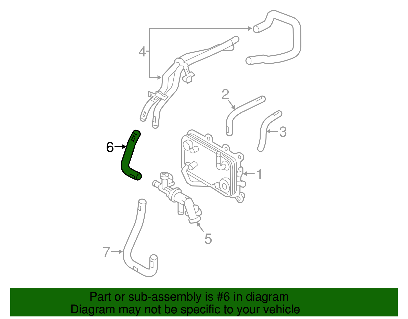 25414-2W500 - Water Hose 2014-2015 Kia Sorento | Kia.Parts Store