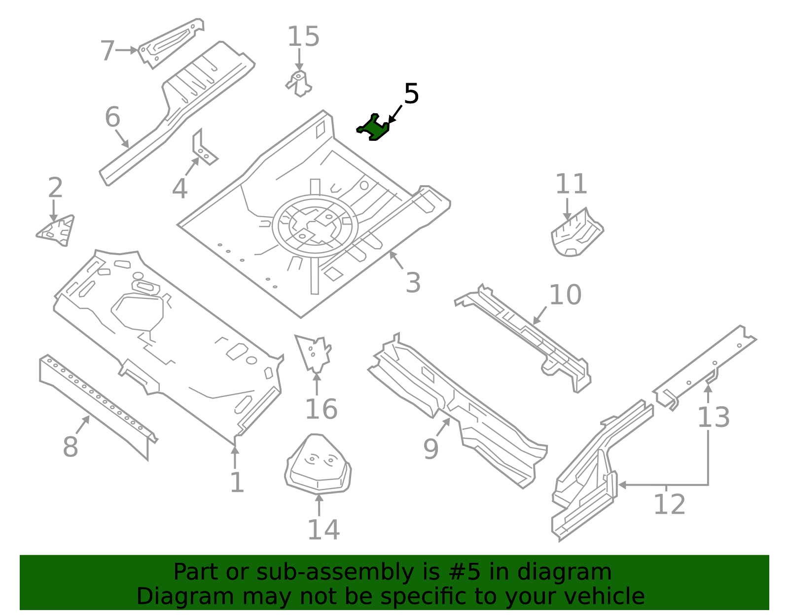 2007-2025 Nissan Rear Floor Pan Bracket 74599-EL030 | Nissan Parts Plus
