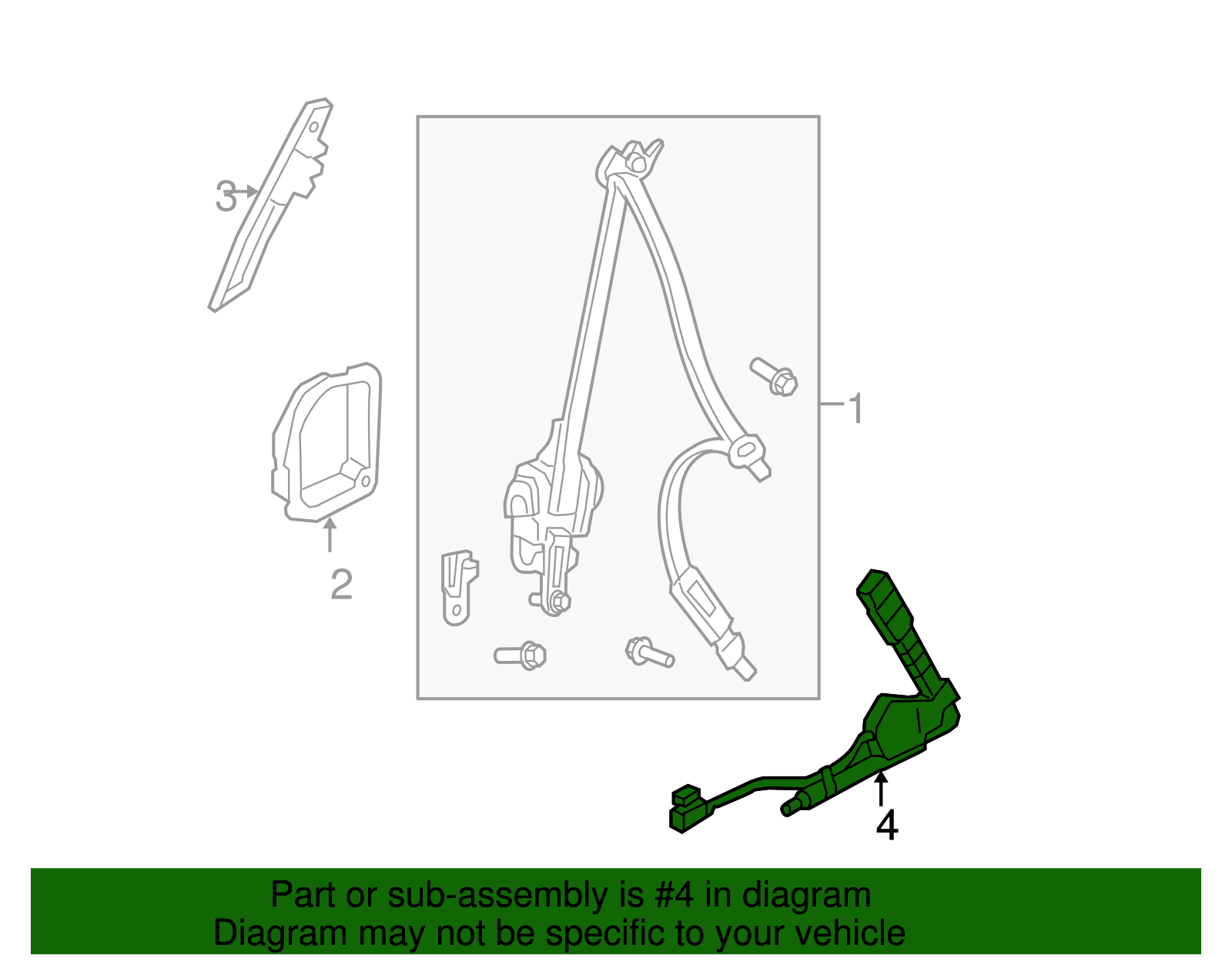 04813-SNA-A01ZA - 2006-2010 Honda Civic - Buckle | Honda Parts Guys