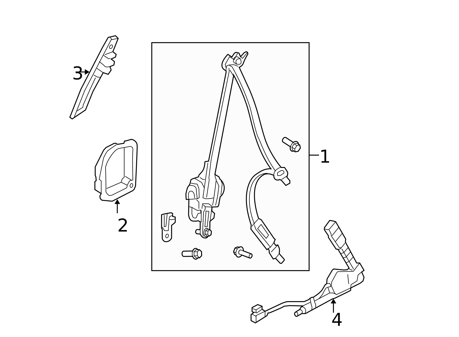 04814-SNE-A01ZB - Tongue Set, R Front Seat Belt (Outer) *YR240L* (Light ...
