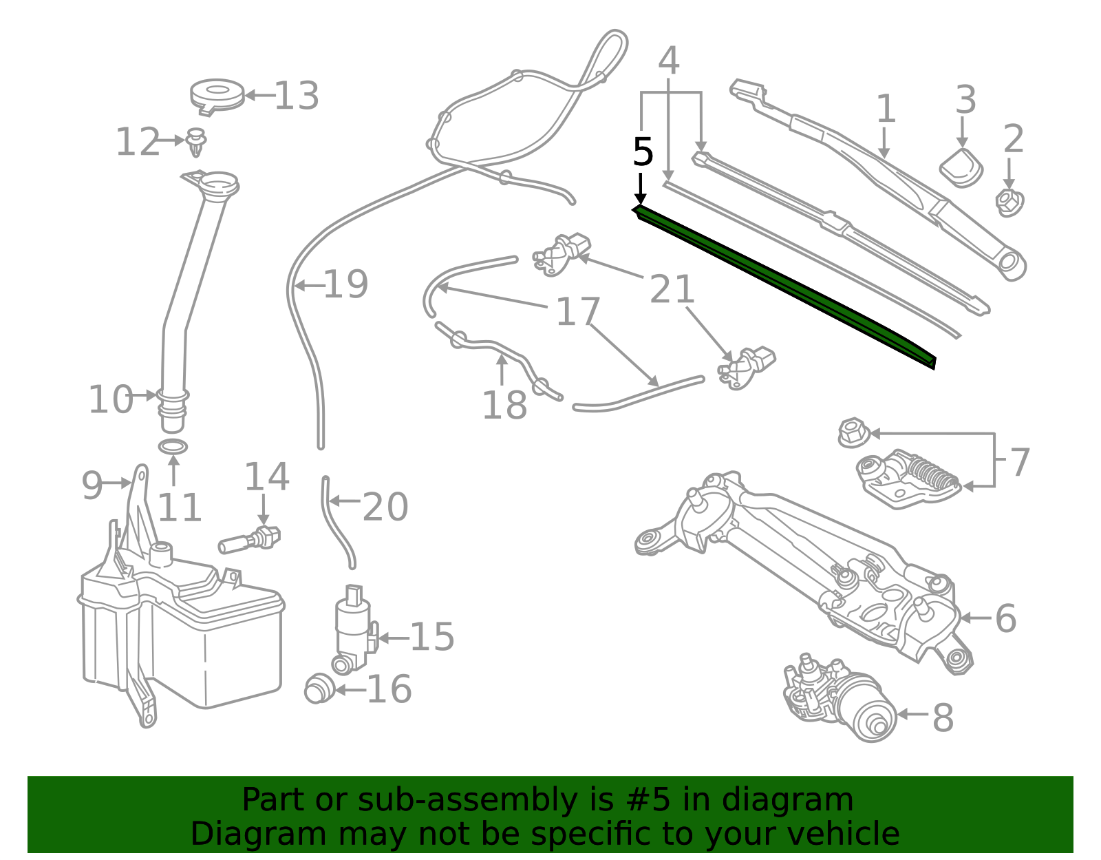 85214-F4011 - Wiper Blade Refill 2018-2022 Toyota C-HR | Longo Toyota Parts