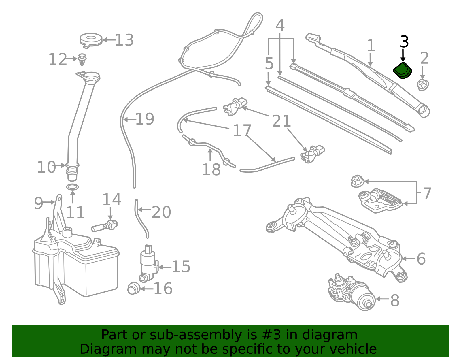 Wiper Arm Cap 85292-0F010 | Toyota Parts Center