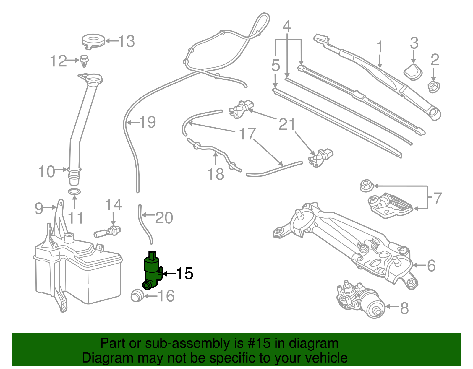2018-2022 Toyota C-HR Washer Pump 85330-F4011 | Toyota Parts Center