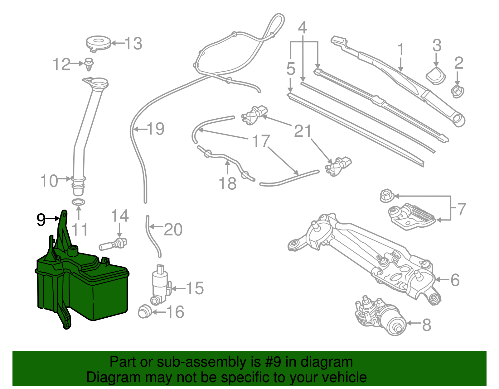85315-F4010 - 2018-2022 Toyota C-HR - Washer Reservoir | Nucar Toyota Parts