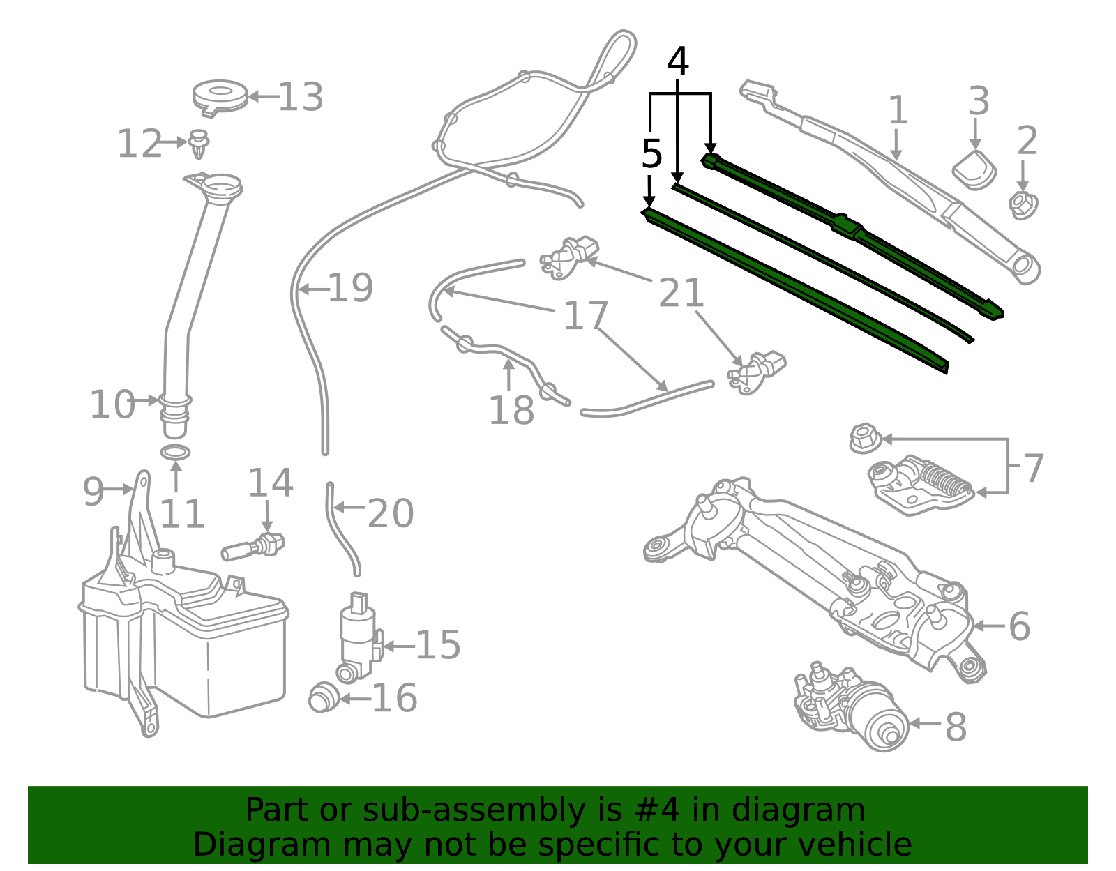 2018-2022 Toyota C-HR Wiper Blade 85212-10181 | MotorMotor