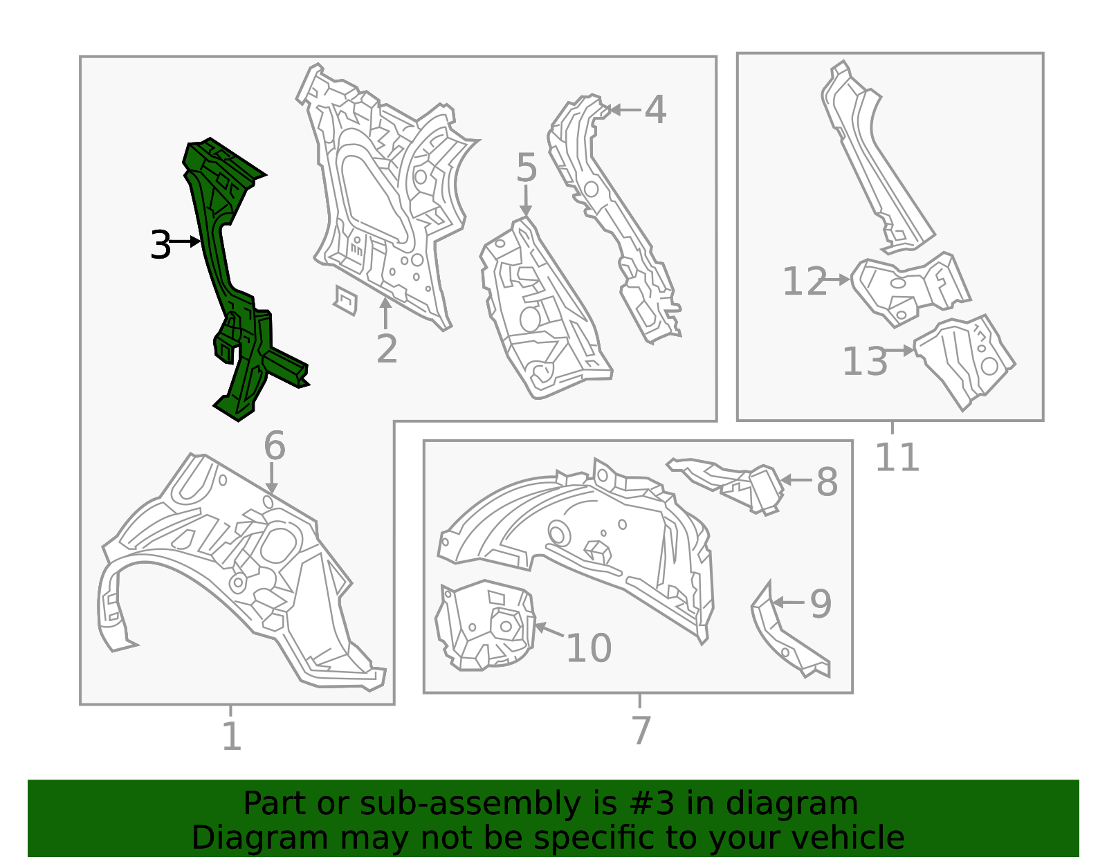 D1YE-70-120 - High-Quality Quarter Panel Bracket for AutoNation Parts