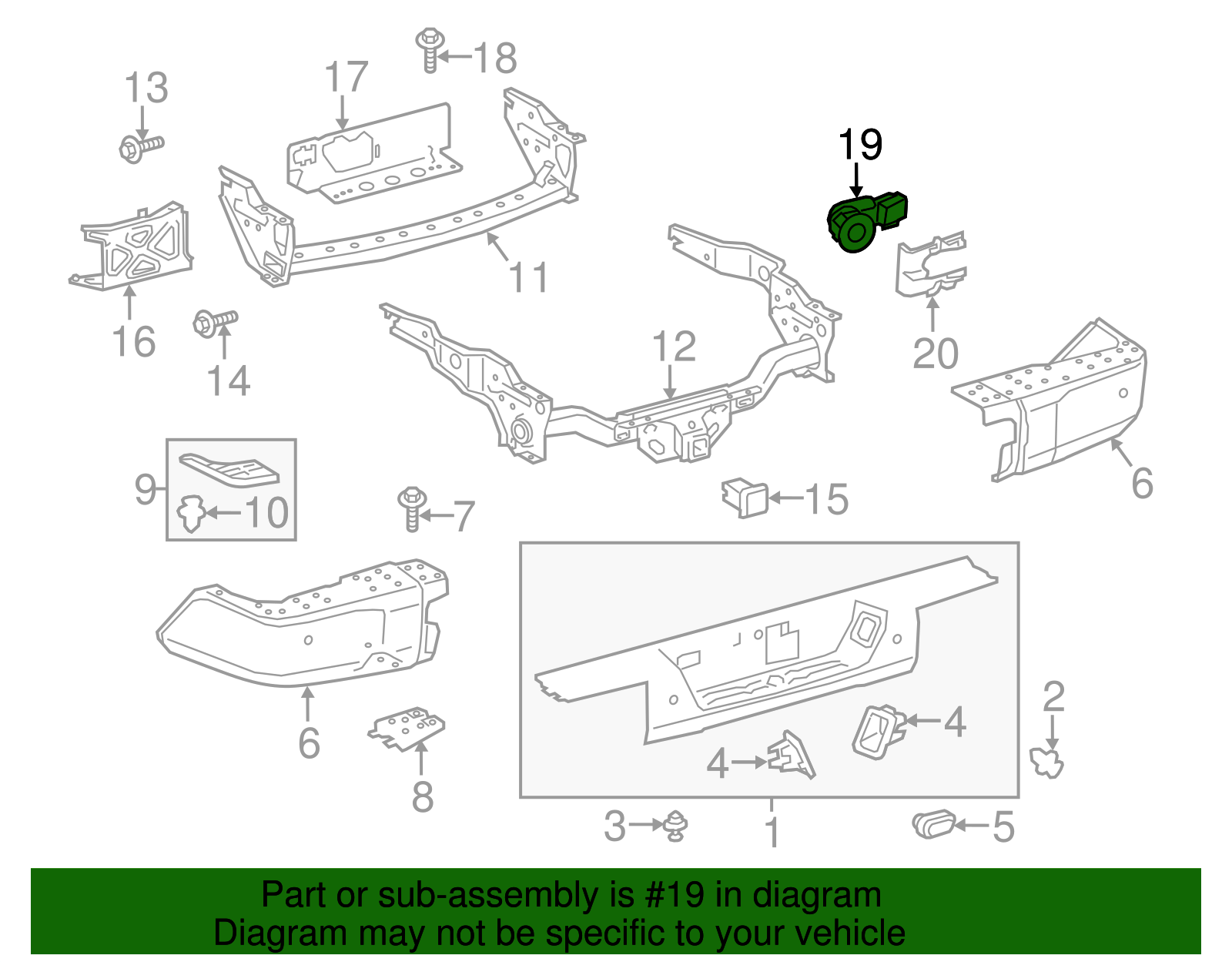2014-2023 Toyota Parking Aid Sensor 89341-0R060 | OEM Parts Online