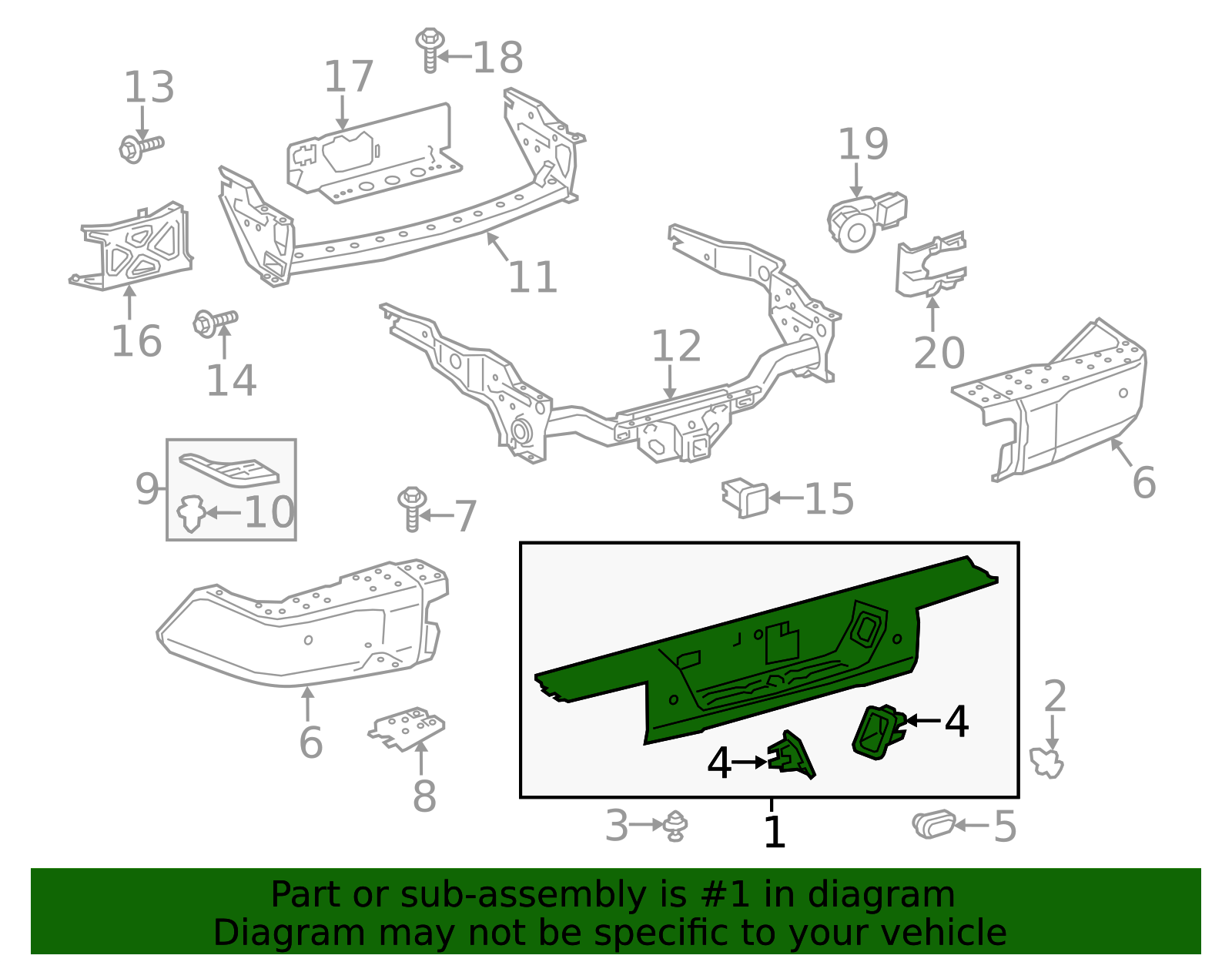 2014-2021 Toyota Tundra Pad Sub Assembly Rear Bum 52057-0C081 | Toyota ...