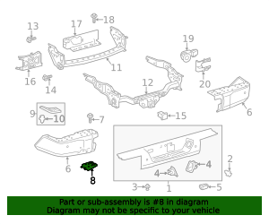 52165-0C040 - End Cap Mount Bracket - 2014-2020 Toyota Tundra | Nucar ...