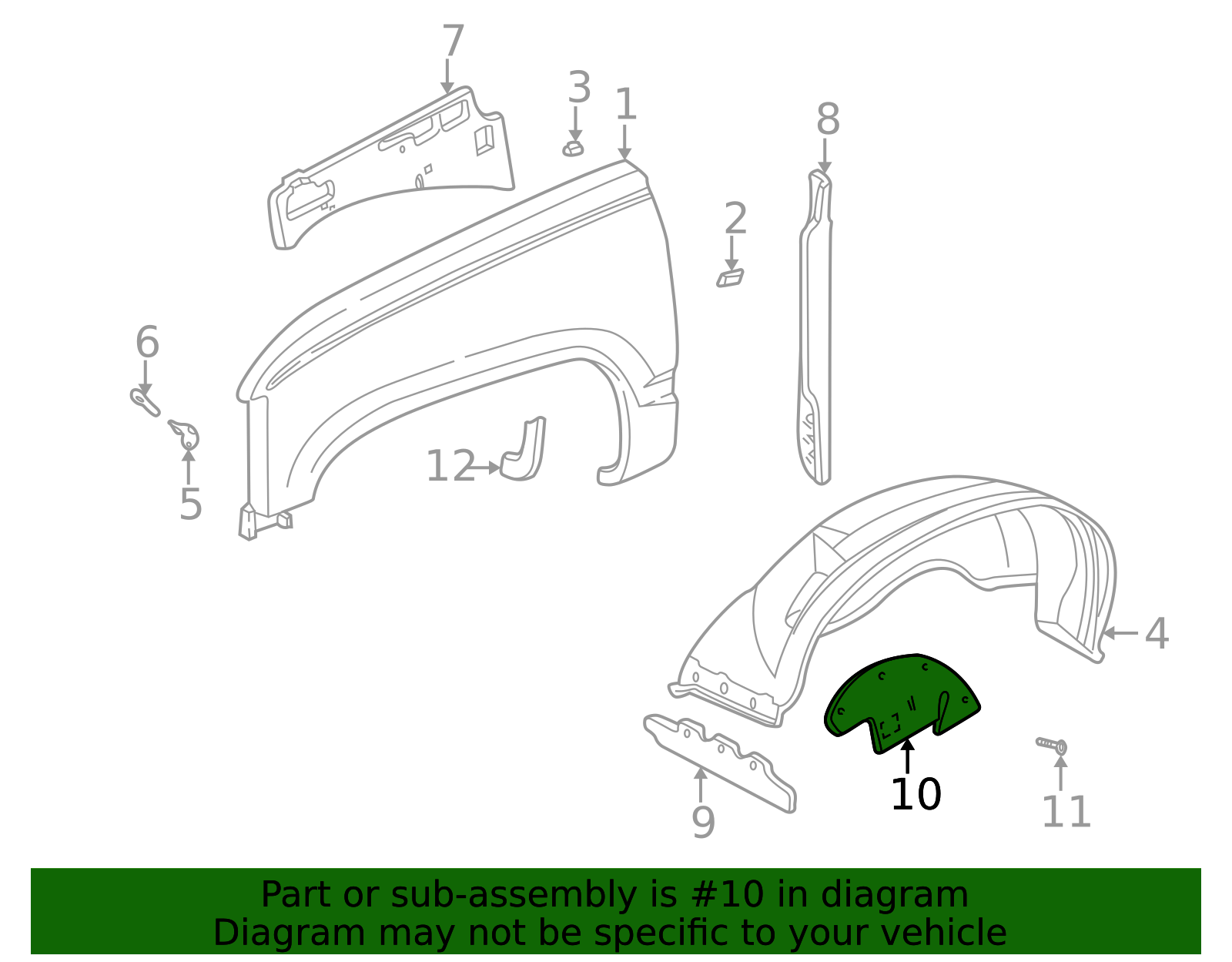 Front Wheelhouse Splash Shield 15569497 | Chevy Parts Pros