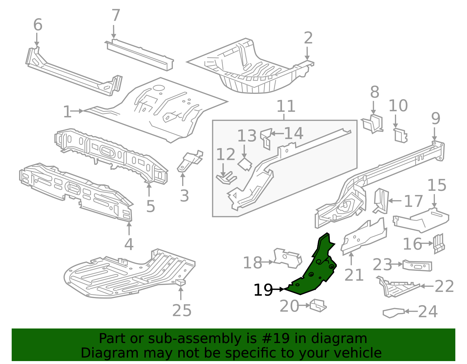 23292704 - High-Quality Passenger Side Underbody Rear Side Rail ...