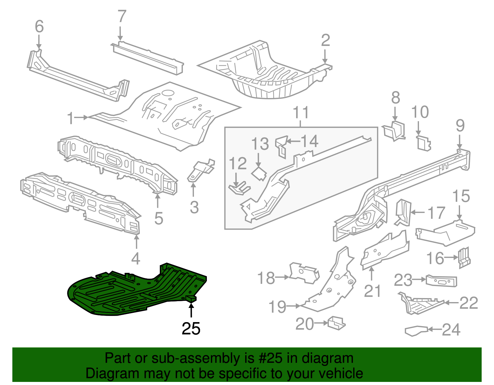 22976387 - 2016-2024 Chevrolet Malibu - Underbody Rear Air Rear ...