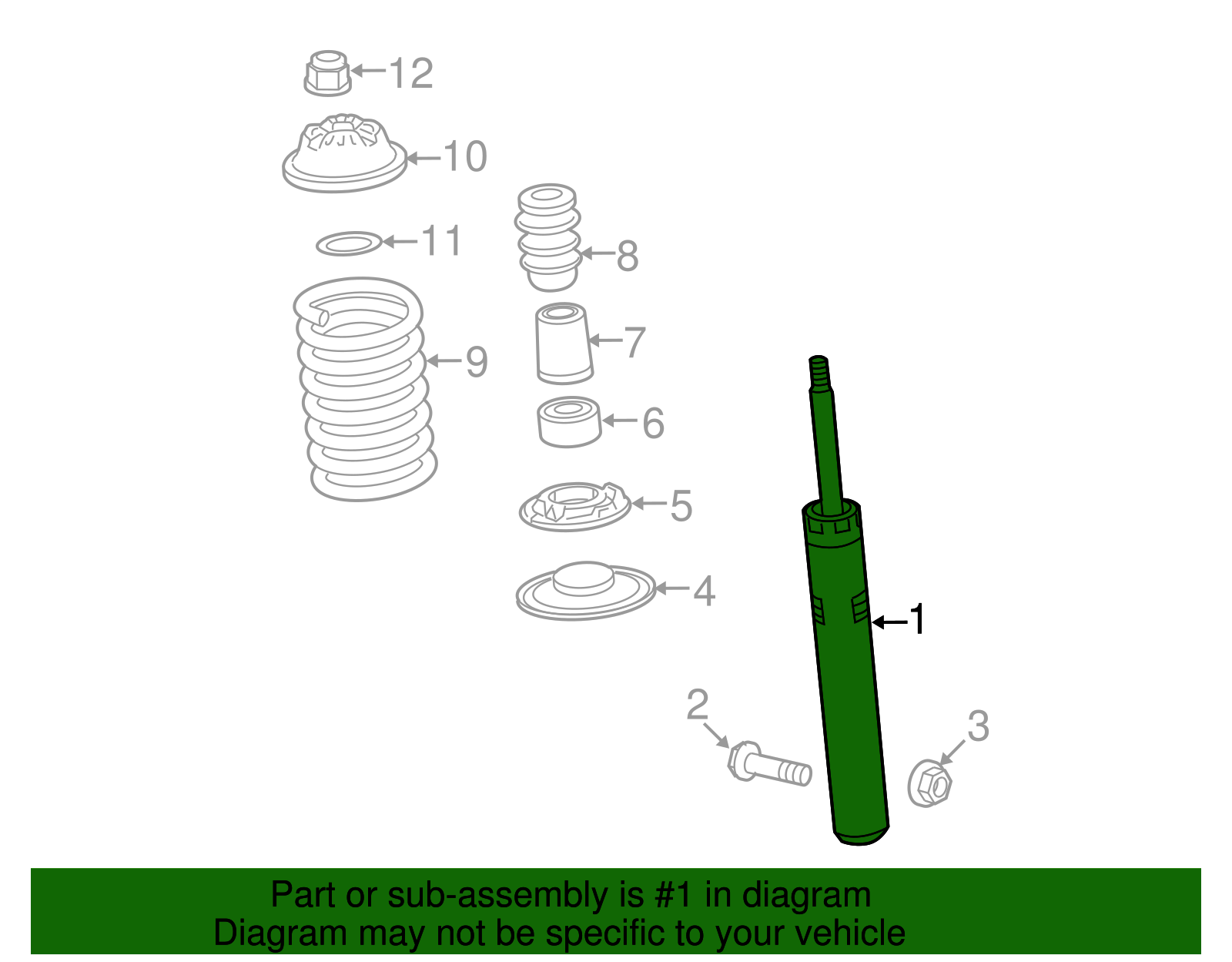 8F0-413-031-T - Shock 2013-2015 Audi RS5 | Audi OEM Parts