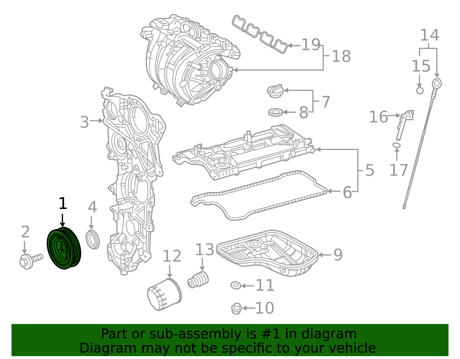 2019-2026 Toyota Crankshaft Pulley 13470-24010 | Toyota Parts Center
