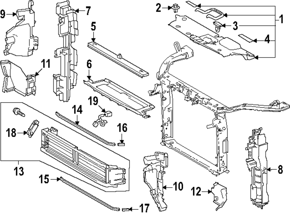16695-F0320 - Toyota Radiator Support Air Deflector 2024-2025 Toyota ...