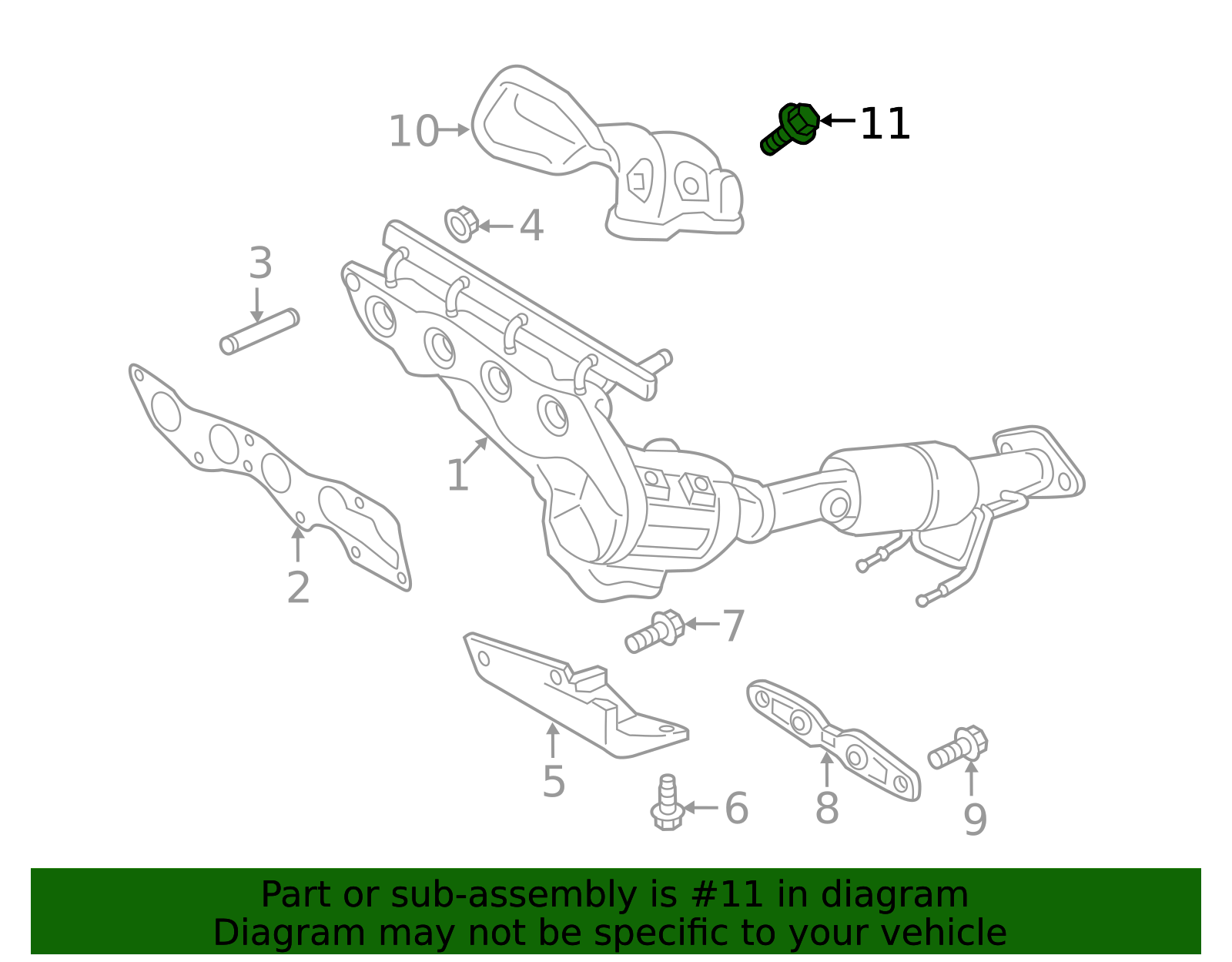 Ford Dealership 2013-2025 Ford Catalytic Converter Heat Shield Bolt ...