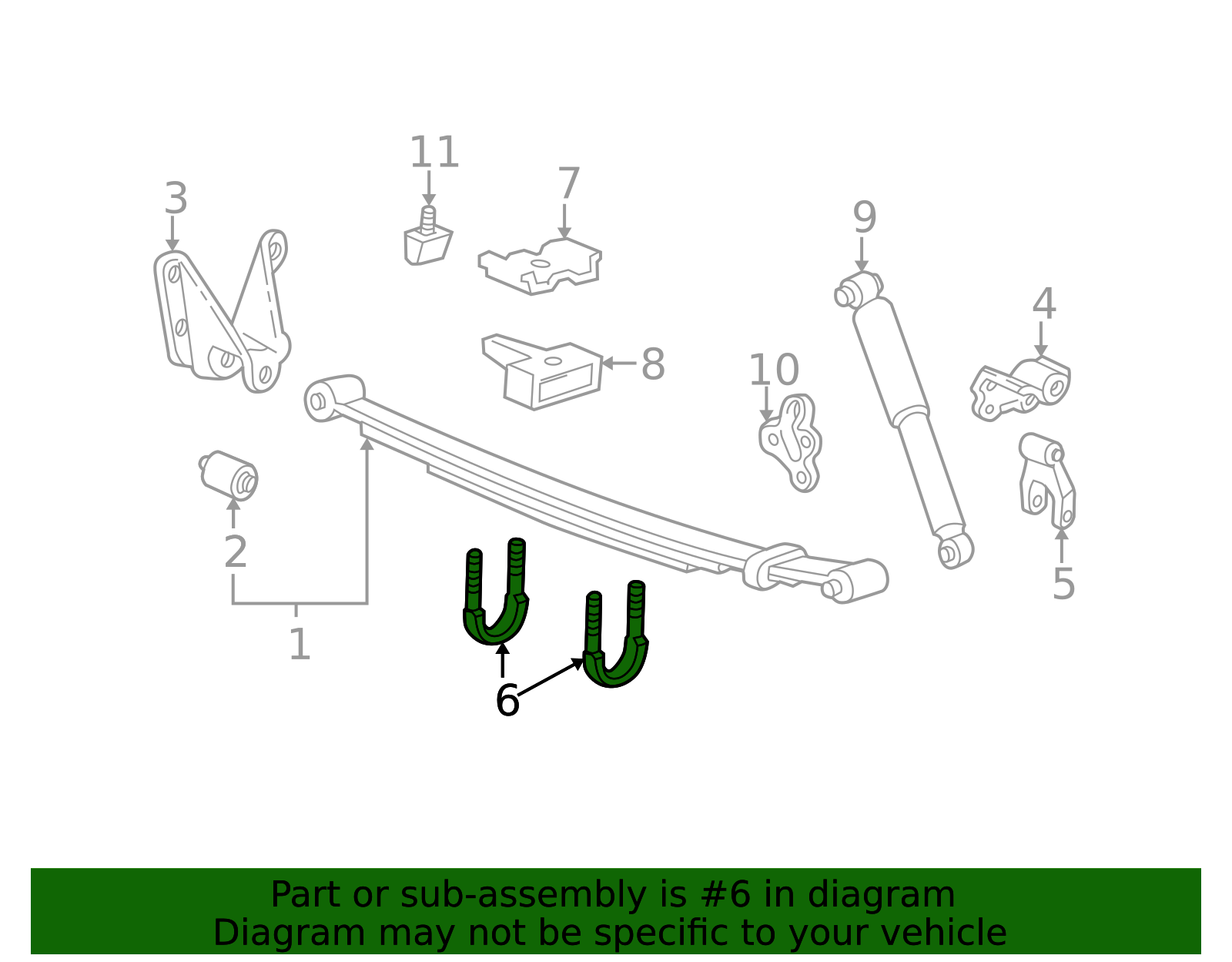 1989-2007 Ford Ranger U-Bolt E3TZ-5705-B | OEM Parts Online