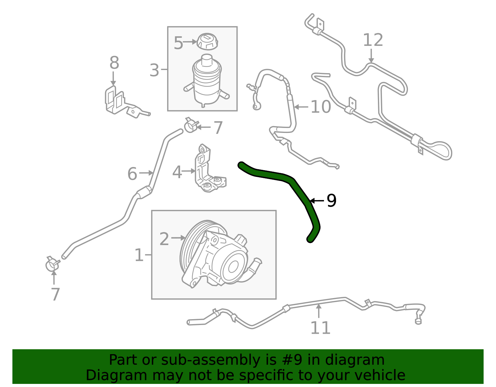 2010-2012 Hyundai Santa Fe Power Steering Suction Hose 57530-2P300 ...