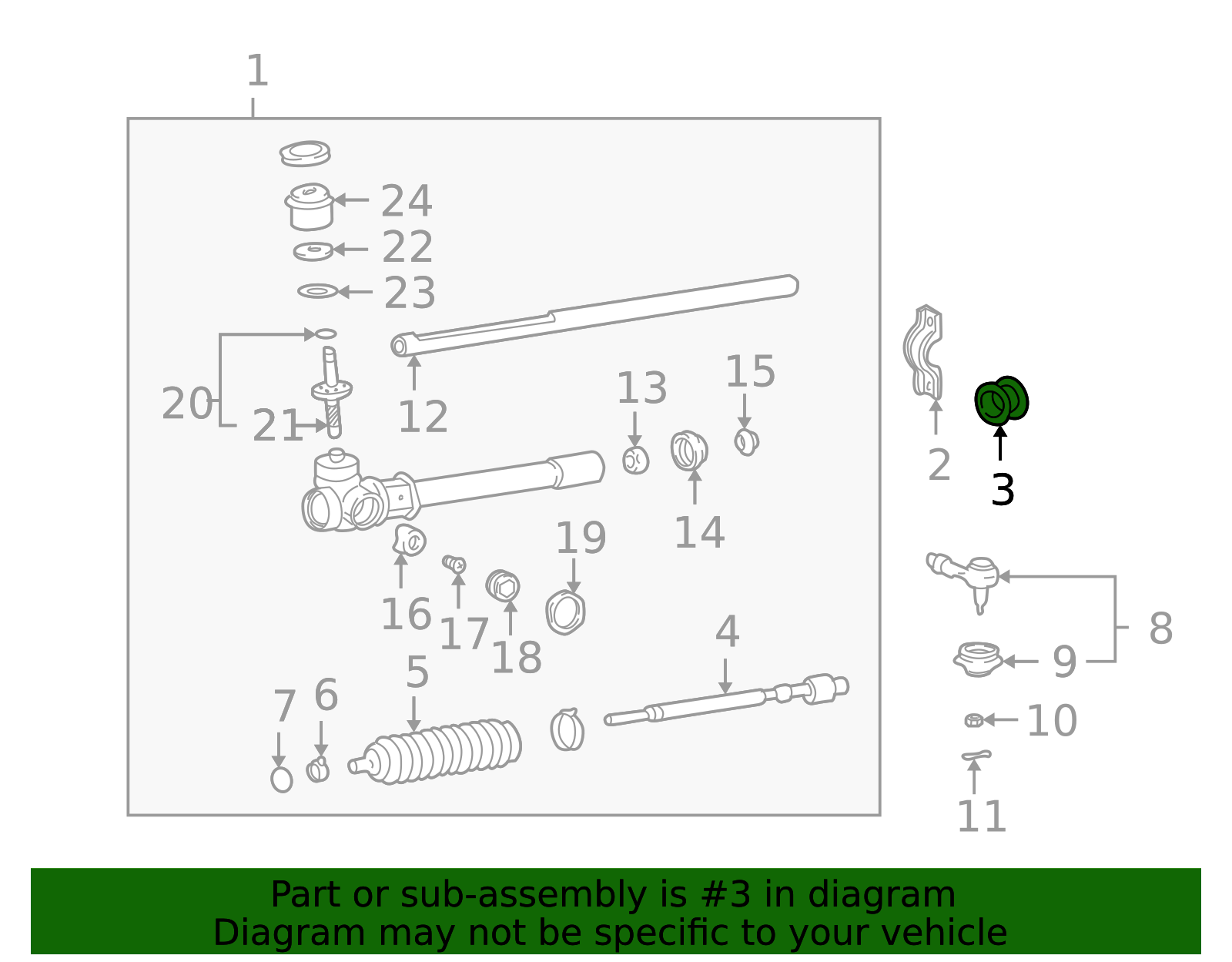 1990-2005 Hyundai Rack And Pinion Mount Bushing 57792-22000 | OEM Parts ...
