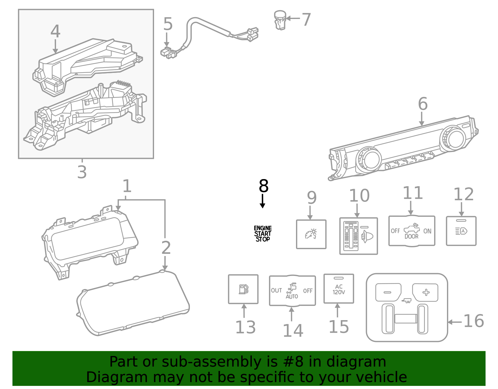 2024-2025 Toyota Power Switch 89611-AK030 | Toyota Parts Center