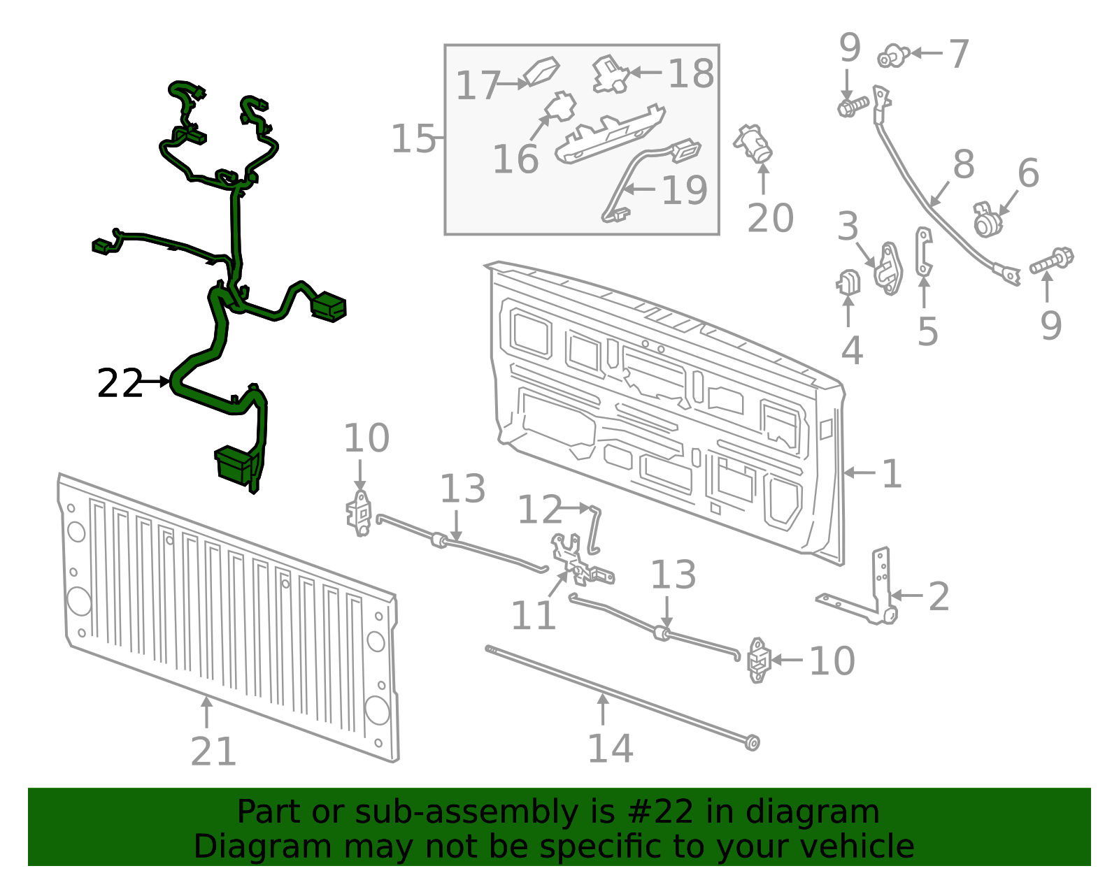 85552964 - High-Quality Tailgate Wiring Harness for 2023-2026 GM ...