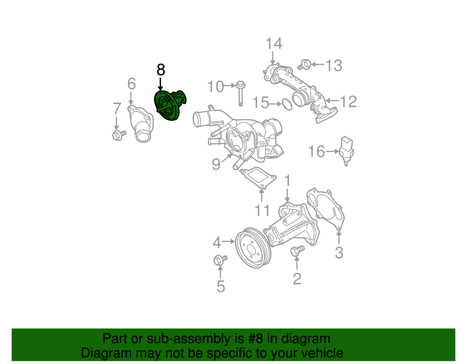 2004-2017 Nissan Engine Coolant Thermostat 21200-1LA1A | OEM Parts Online