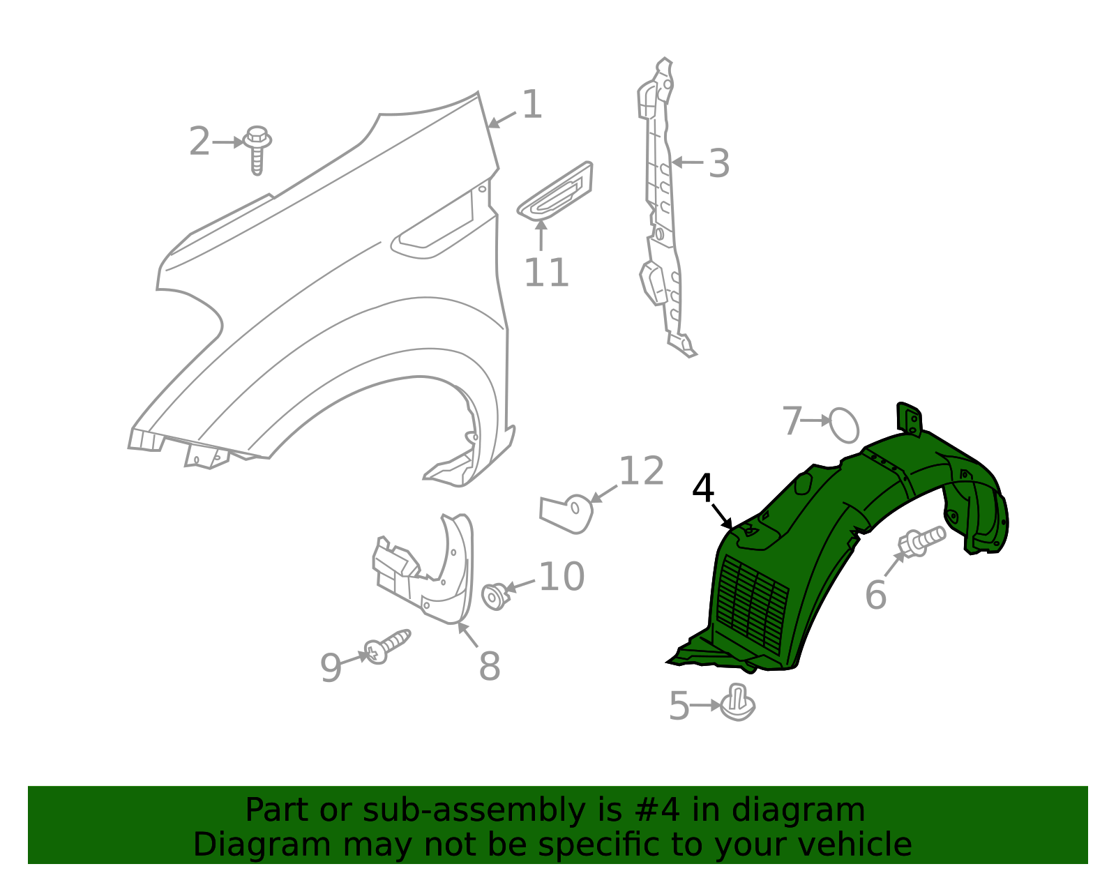 Fender Liner | 86811-2K500 | Kia Auto Parts