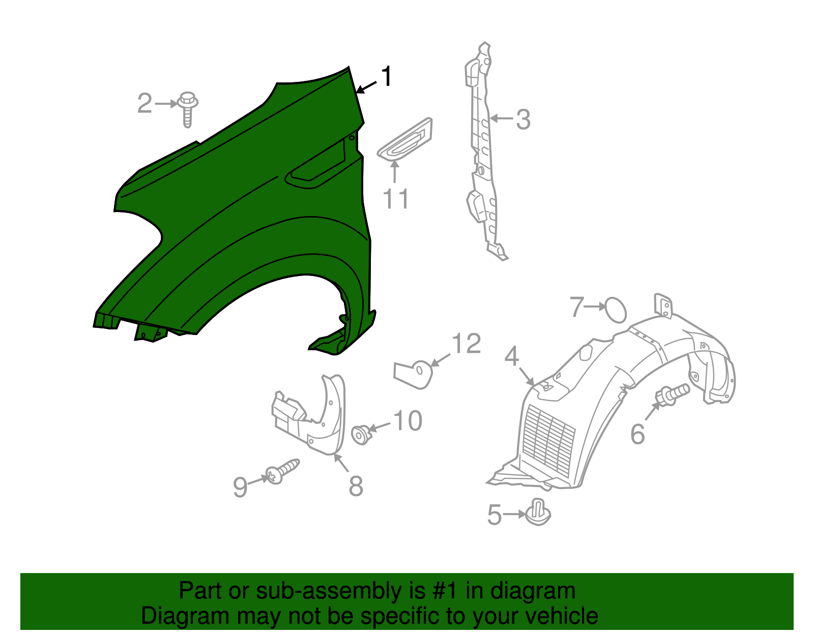 66311-2K500 - Fender 2010-2011 Kia Soul | Kia.Parts Store