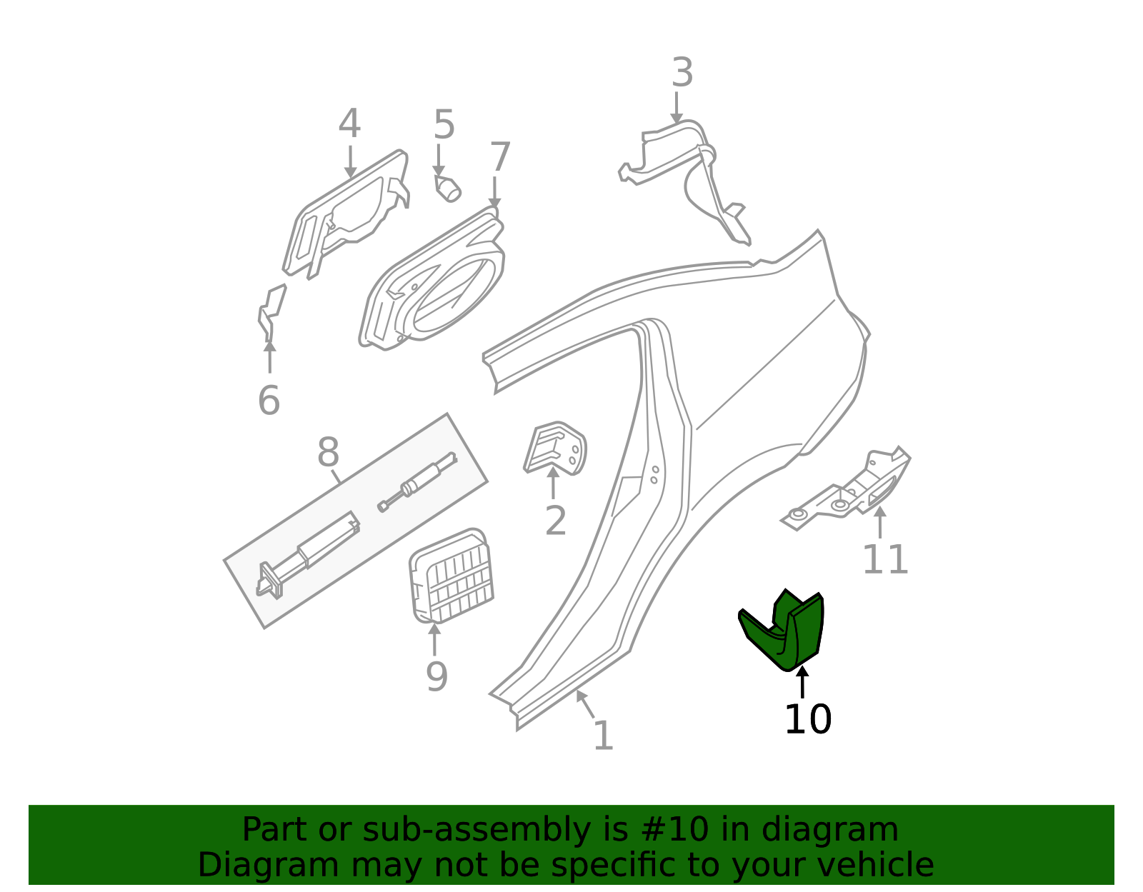 2007-2012 Nissan Sentra Splash Guards - Rear-Magnetic Gray 999J2 ...