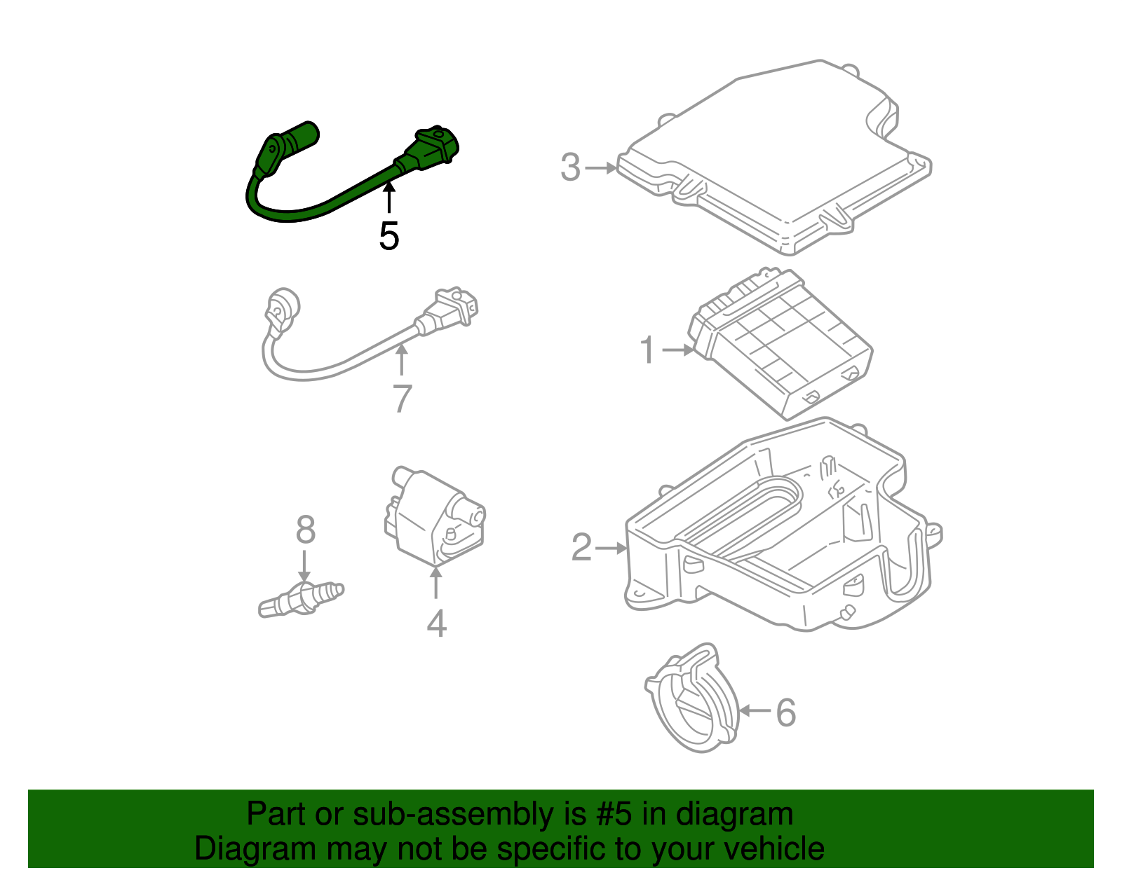 2002-2004 Volkswagen Passat Knock Sensor 07D-905-376-D | VW Direct Auto ...