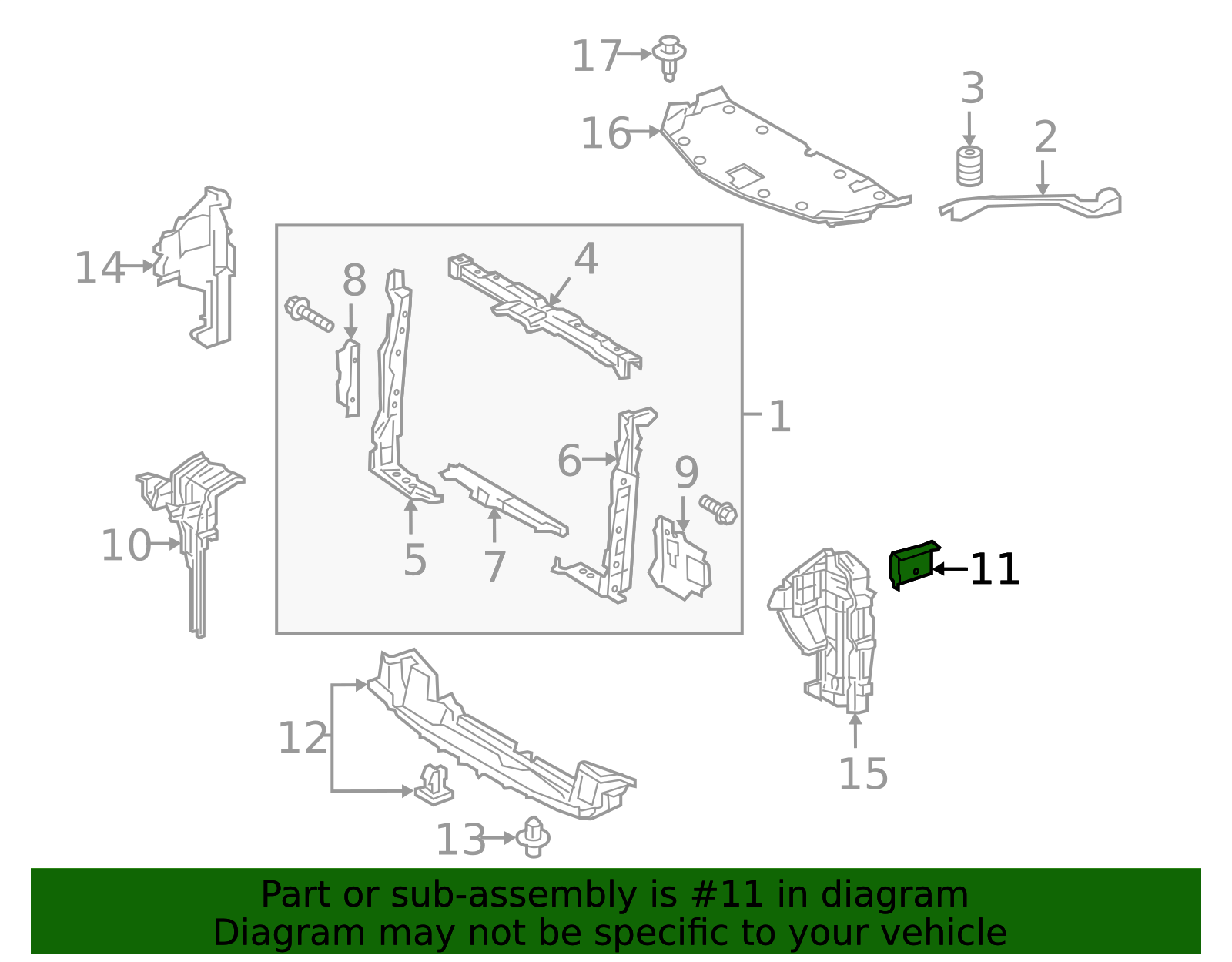 52129-78010 - High-Quality Radiator Support Bracket for 2015-2021 Lexus ...