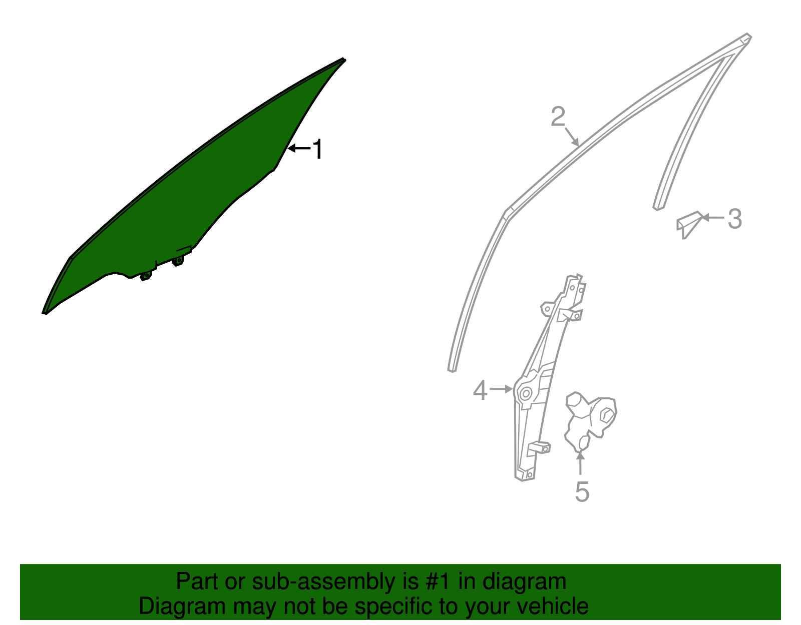2016-2023 Nissan Maxima Door Glass 80300-4RA0A | Nissan Parts Central