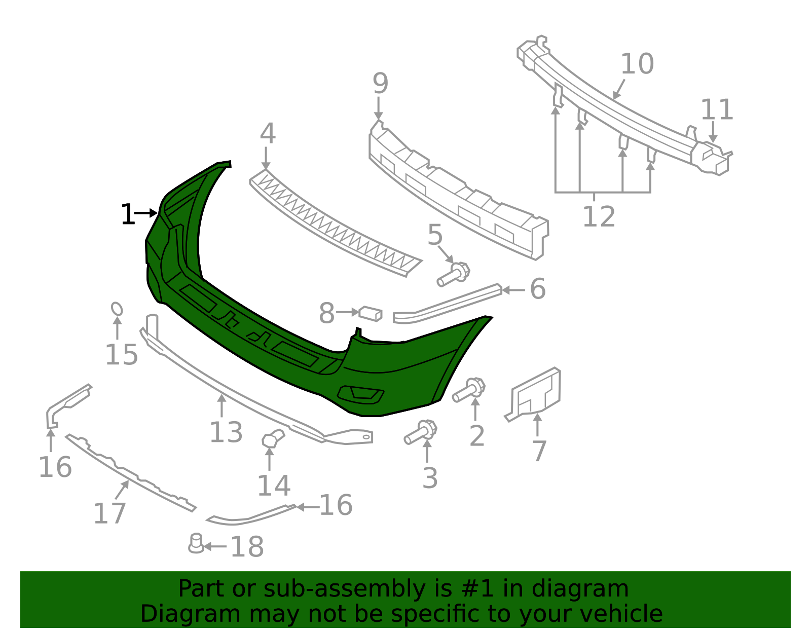 2007-2009 Hyundai Santa Fe Bumper Cover 86611-2B020 | OEM Parts Online