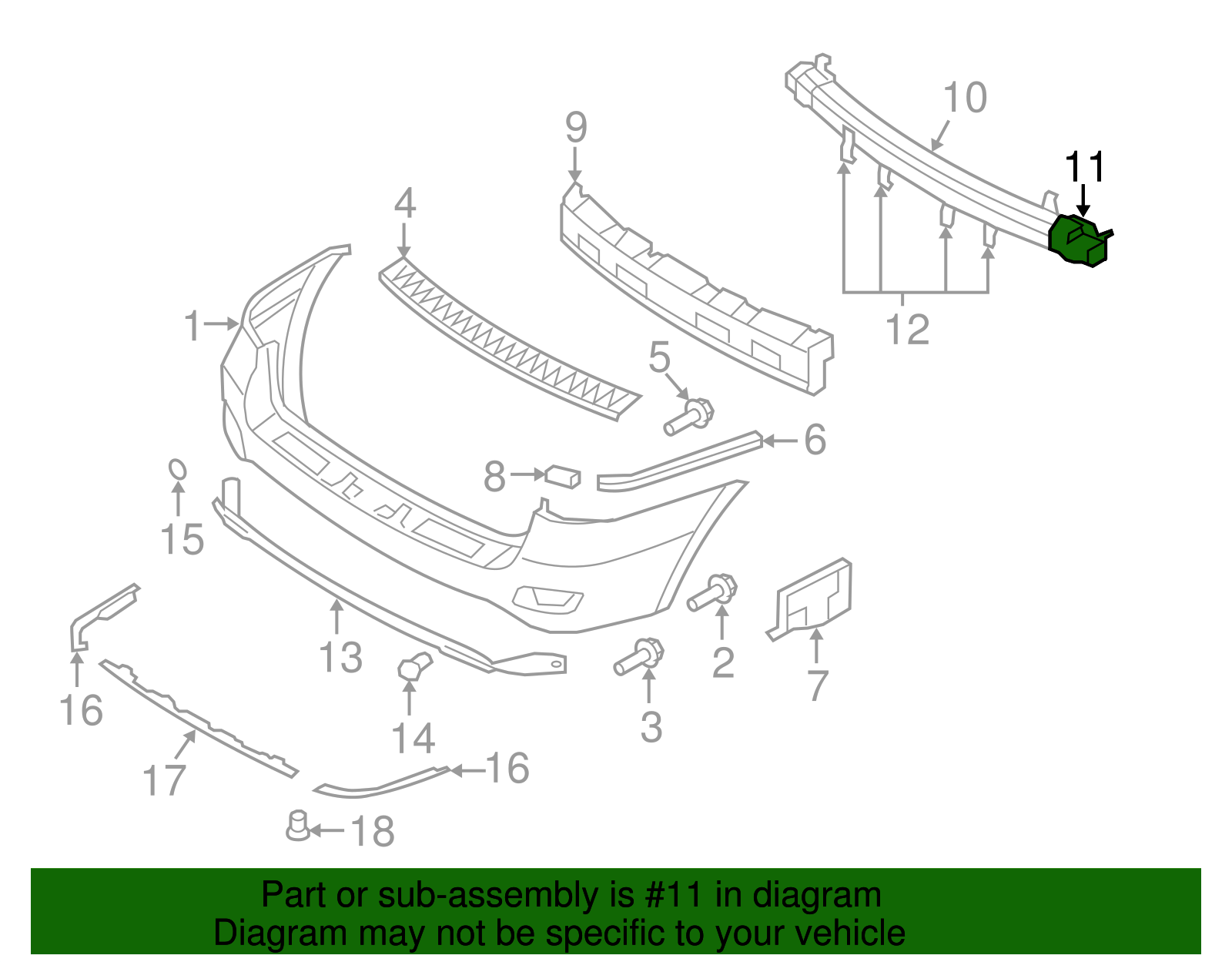 2007-2009 Hyundai Santa Fe Stay Bracket 86641-0W000 | HyundaiParts.Online