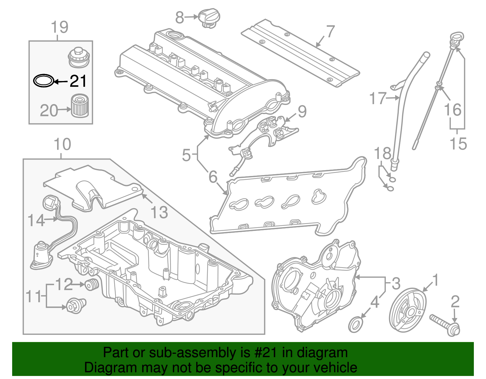 Genuine Oil Filter Housing O-Ring for 2003-2011 Saab | Part# 12580255 ...