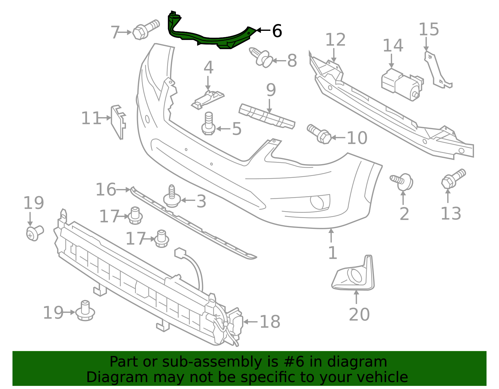 2012-2017 Subaru Retaining Bracket 57707FJ011 | Subaru Parts Guys