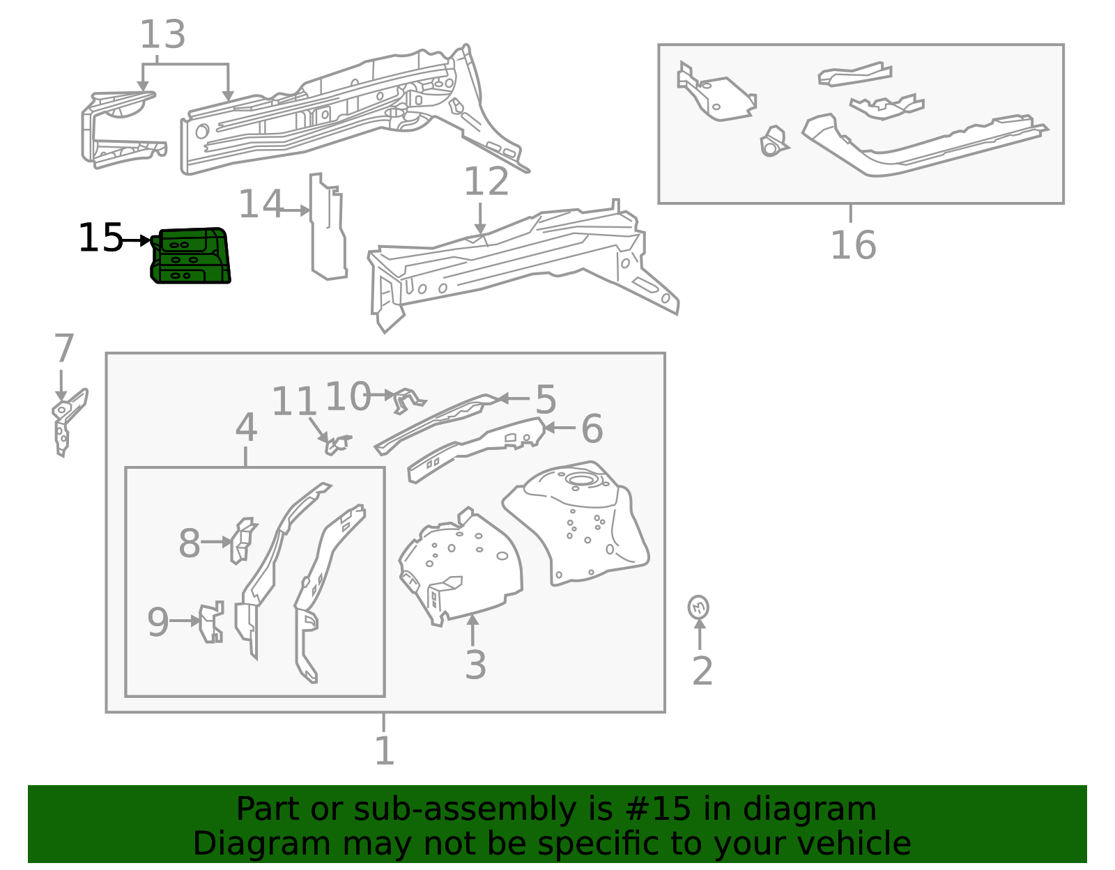 57203-02010 - Frame Rail End 2020-2025 Toyota Corolla | Toyota San ...