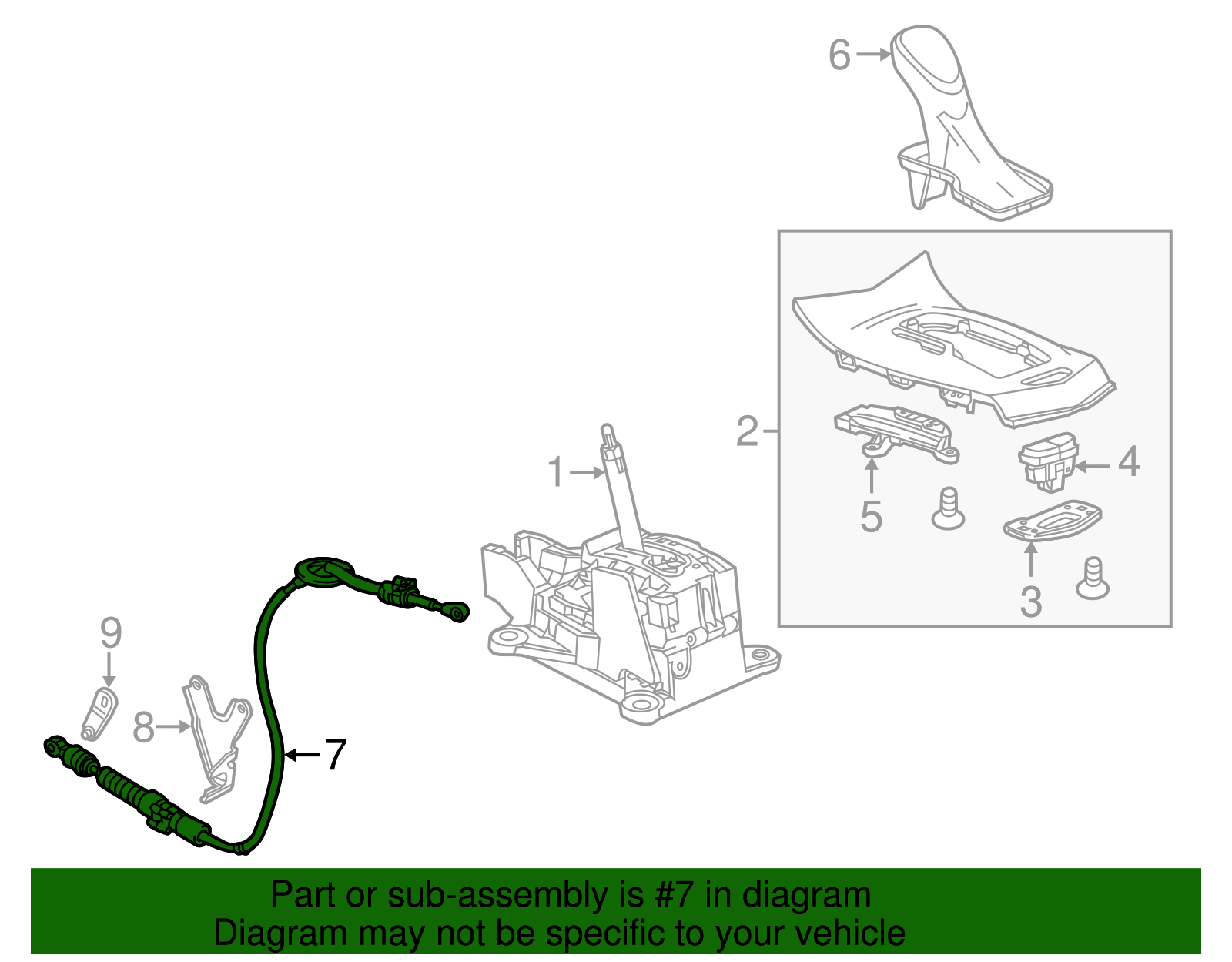 2013-2015 Cadillac ATS Automatic Transmission Range Selector Lever ...