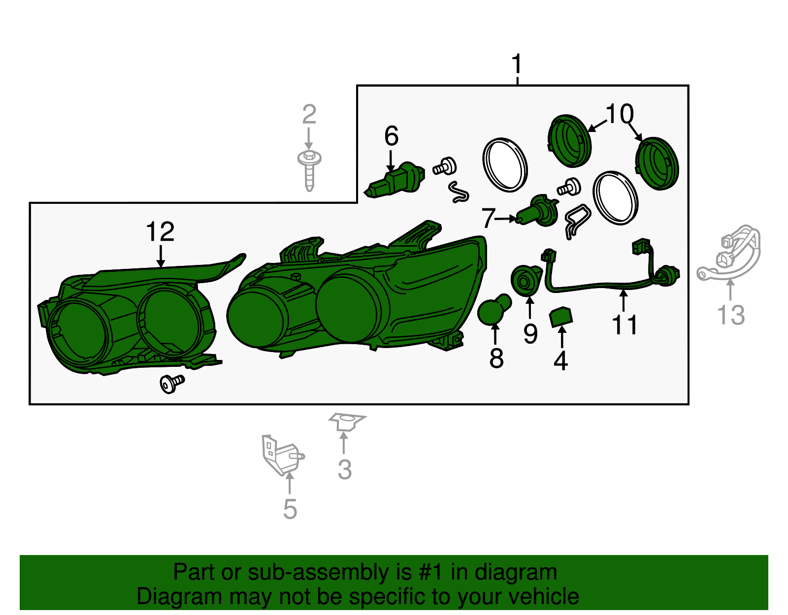 2012-2016 Chevrolet Sonic Driver Side Headlamp Assembly 42390433 ...