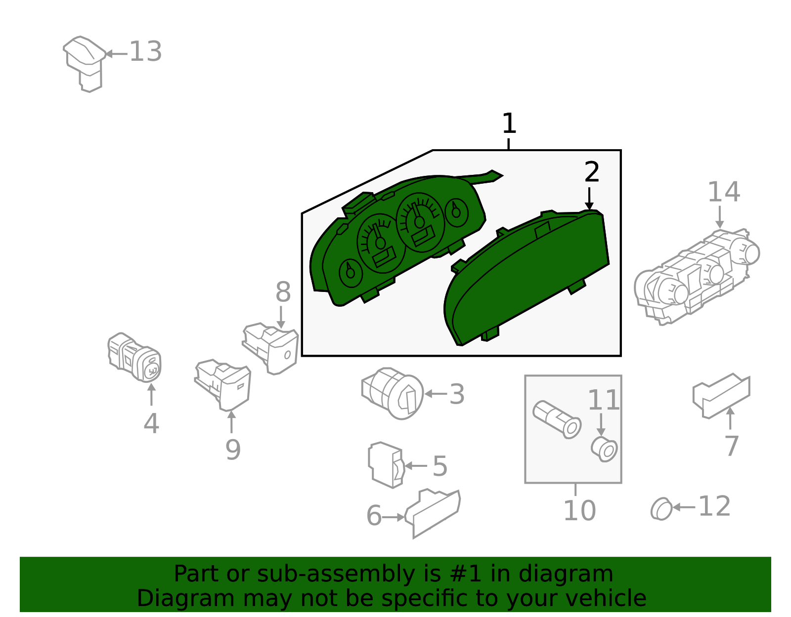 2008 Ford Escape | Cluster Assembly | 8M6Z-10849-N | Walls' Ford Parts