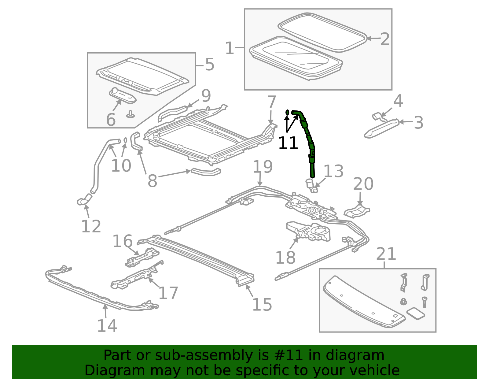 70060-TP6-A00 - High-Quality Sunroof Drain Hose for 2010-2012 Honda ...