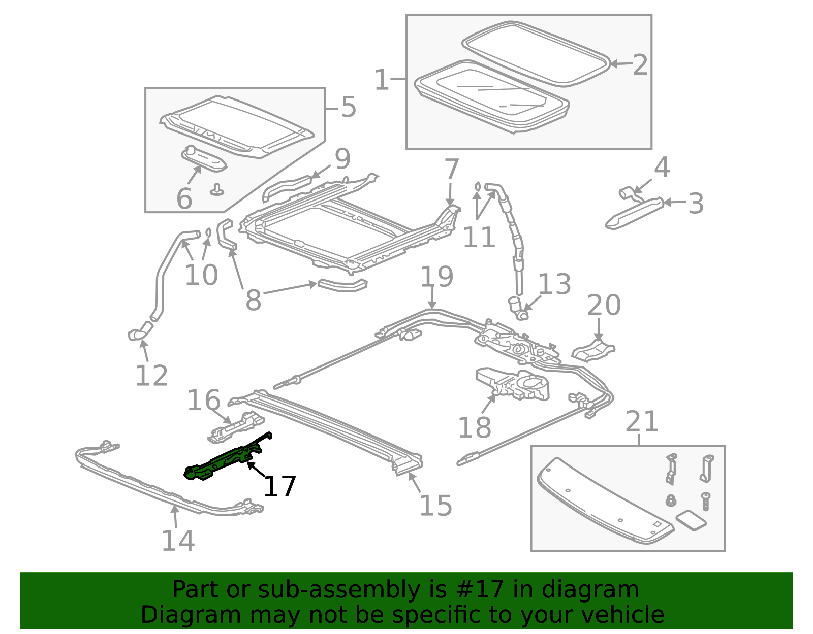 70305-TE0-A02 - High-Quality Sunroof Cable Guide for 2011-2015 Honda ...