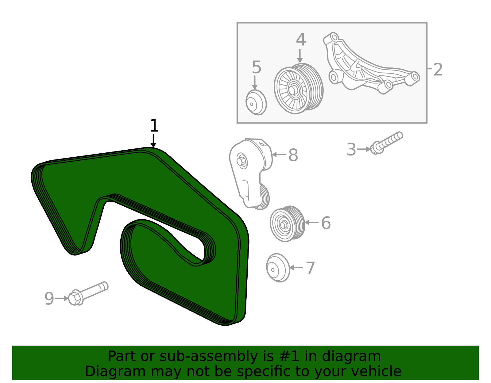 2018-2020 Land Rover Range Rover Velar | Serpentine Belt | LR184664 ...