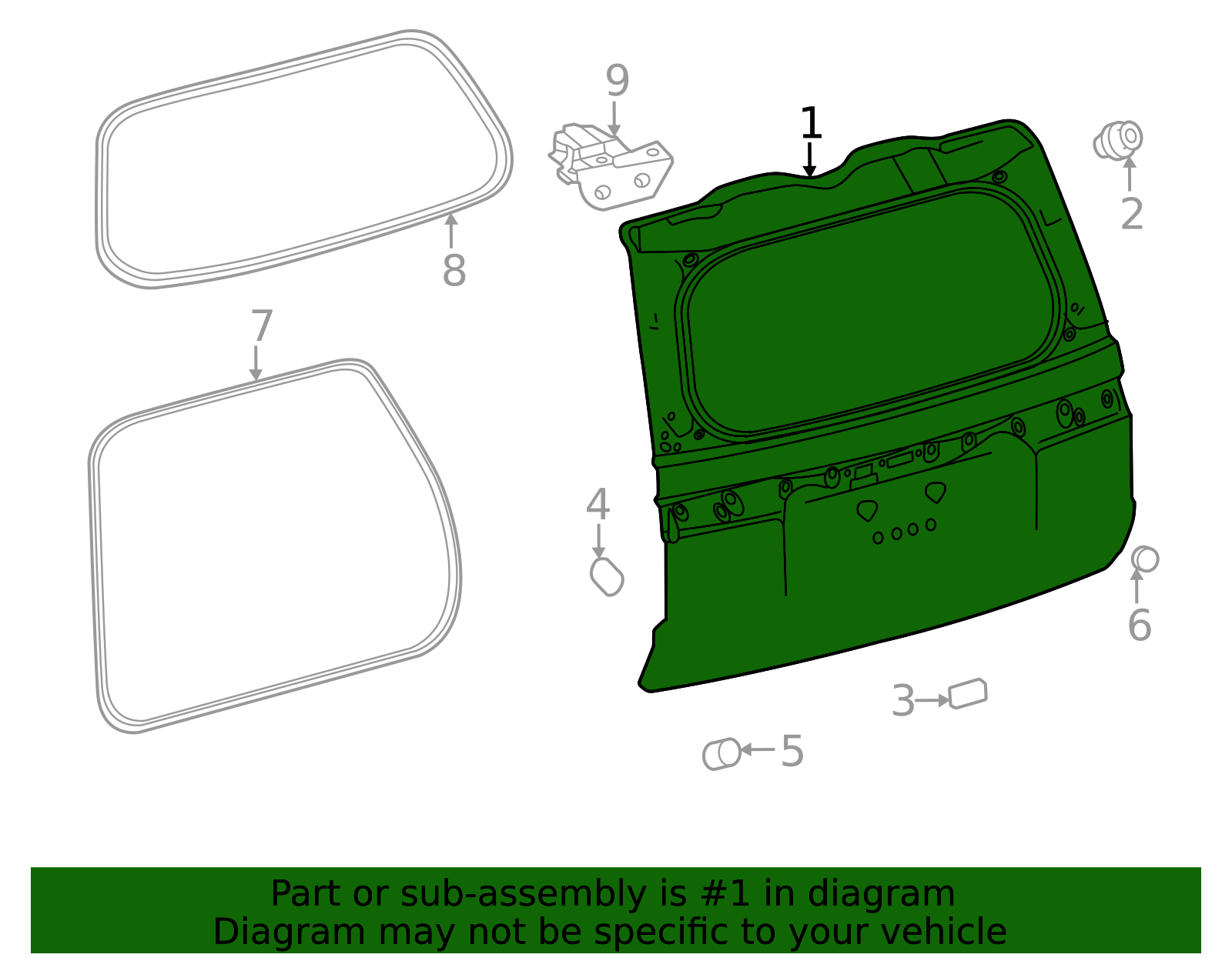 2024-2025 Toyota Land Cruiser Lift Gate 67005-60N00 | Toyota Parts Center