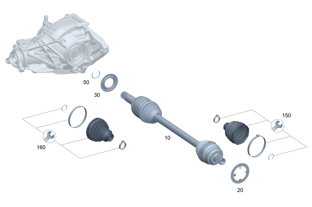 2020-2026 Mercedes-Benz Rear Axle Shaft 167-350-72-01 | Benz Parts Online